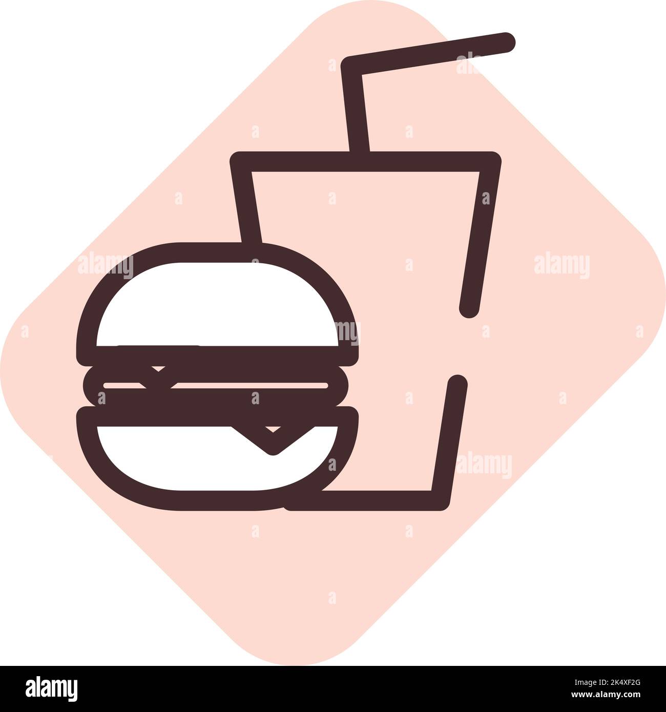 Fast food addiction, illustration, vector on a white background Stock ...