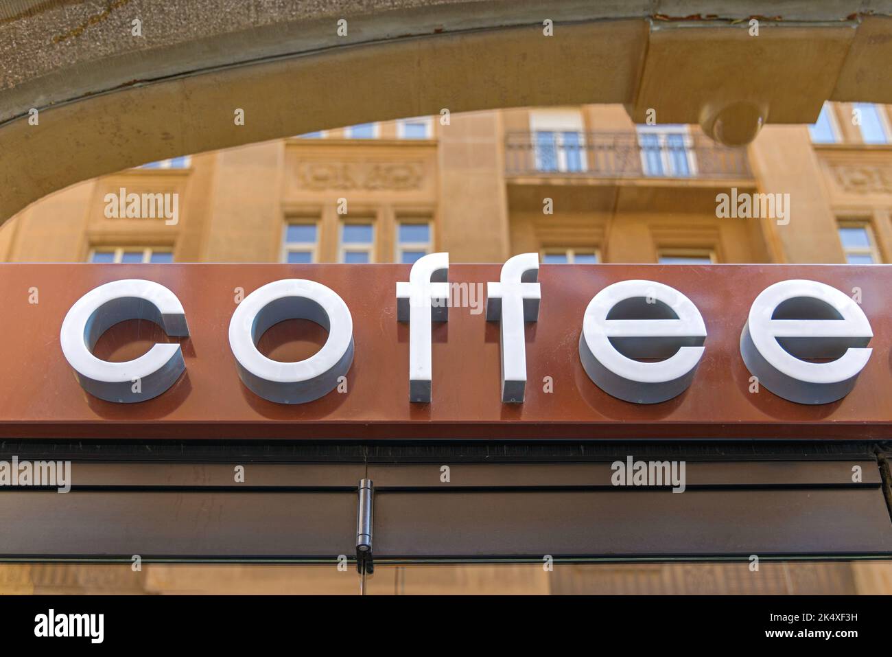 White 3d Letters Sign Coffee at Shop Window Stock Photo - Alamy
