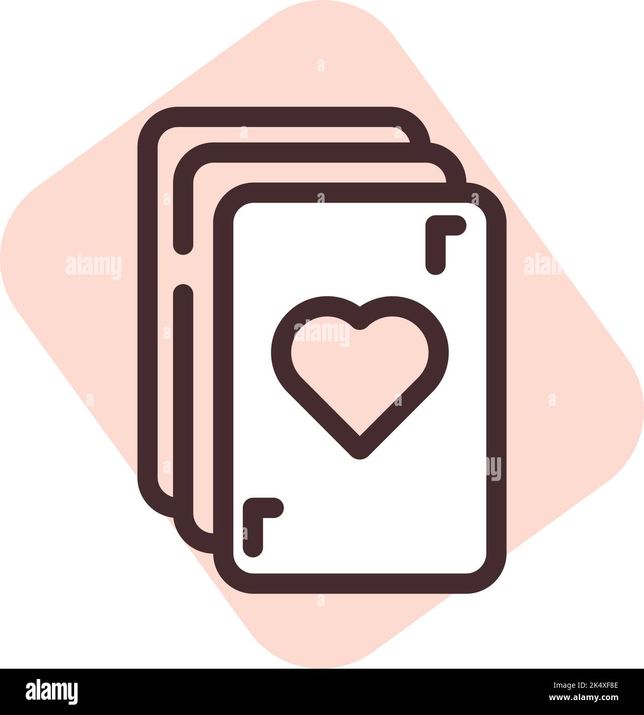 Card game addiction, illustration, vector on a white background Stock ...