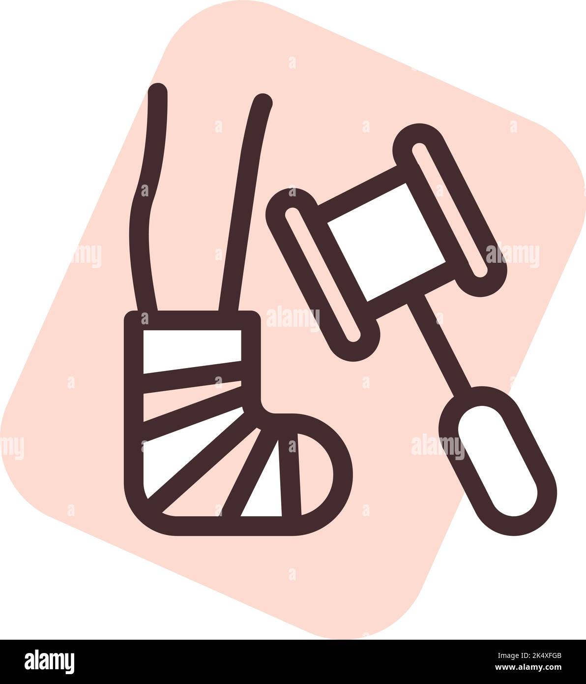 Injury law, illustration, vector on a white background Stock Vector ...