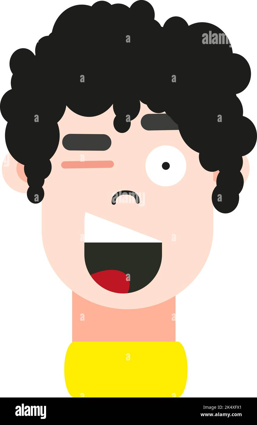 Cheeky boy, illustration, vector on a white background Stock Vector ...