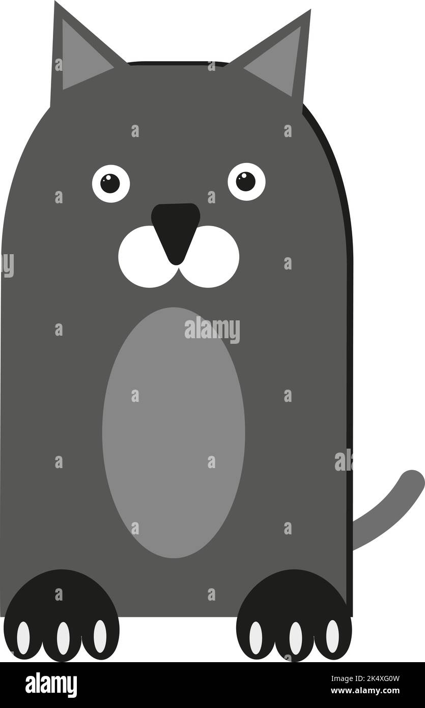 Grey wolf, illustration, vector on a white background Stock Vector ...