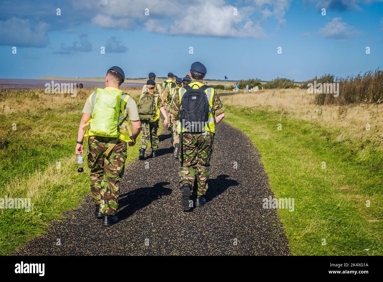 02.10.2022 Crosby, Liverpool. Merseyside, UK. Army cadets wearing ...