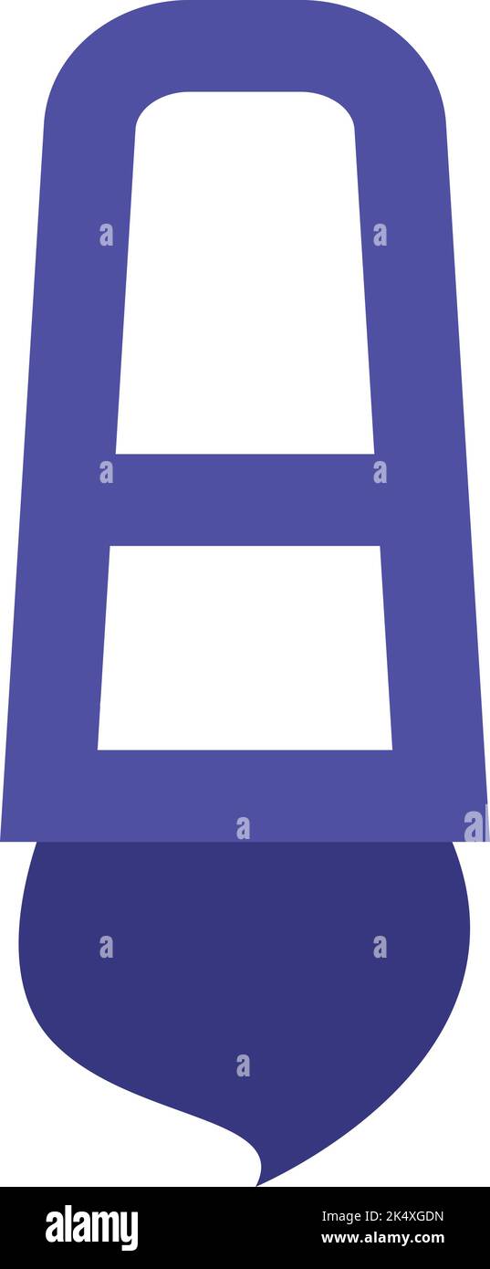 Small detail brush, illustration, vector on a white background Stock ...