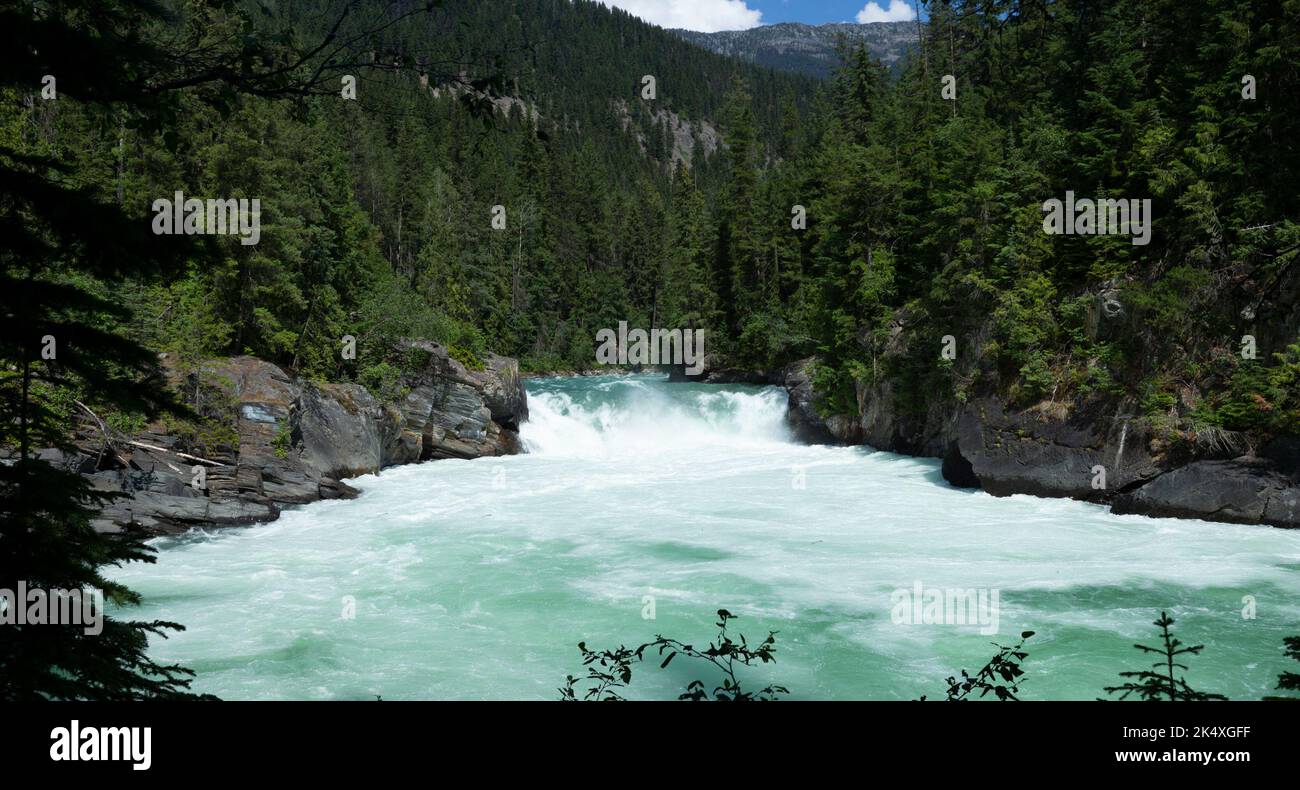 The Overlander Falls in Mount Robson Provincial Park in British ...