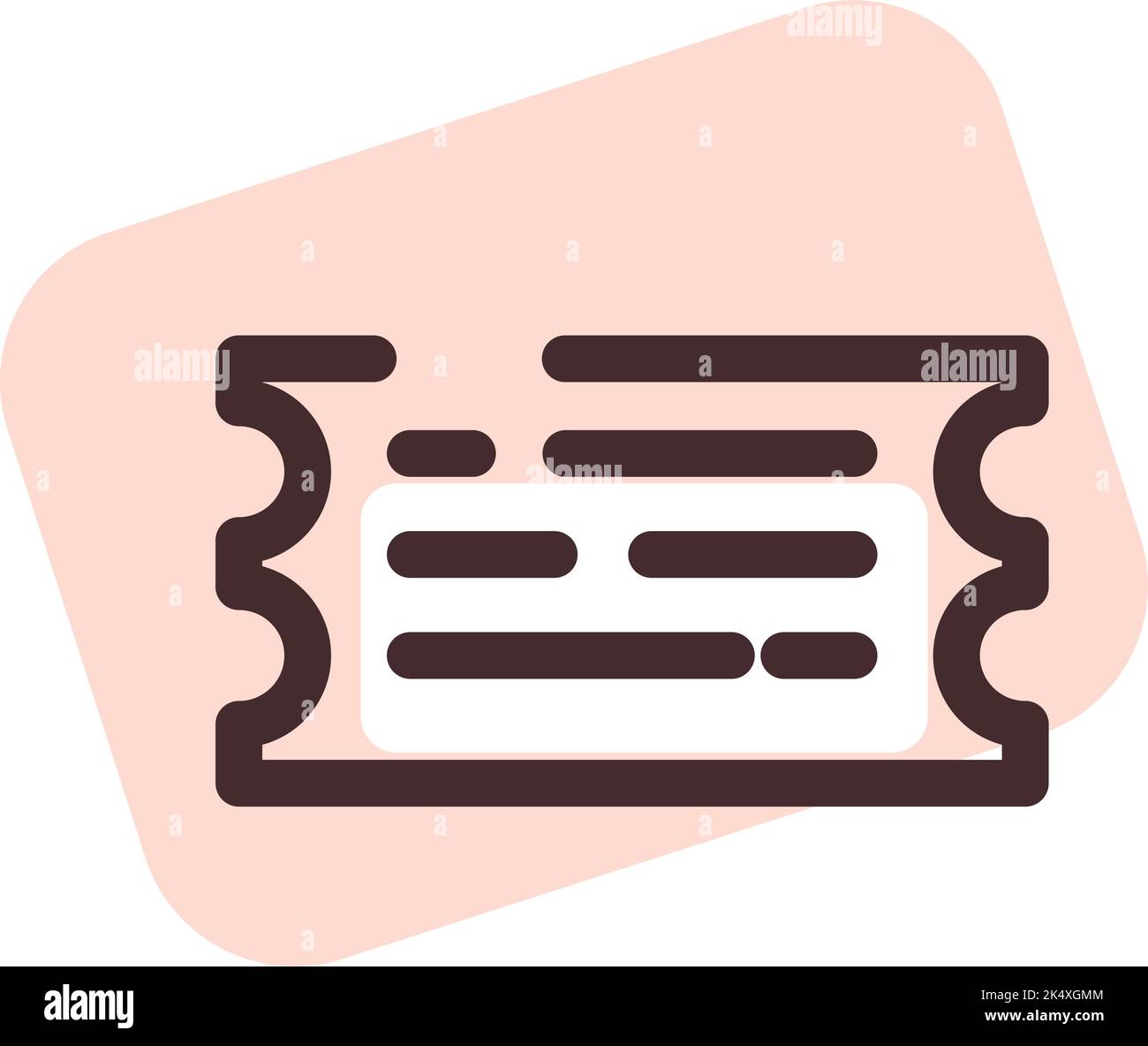 Theater ticket, illustration, vector on a white background Stock Vector ...