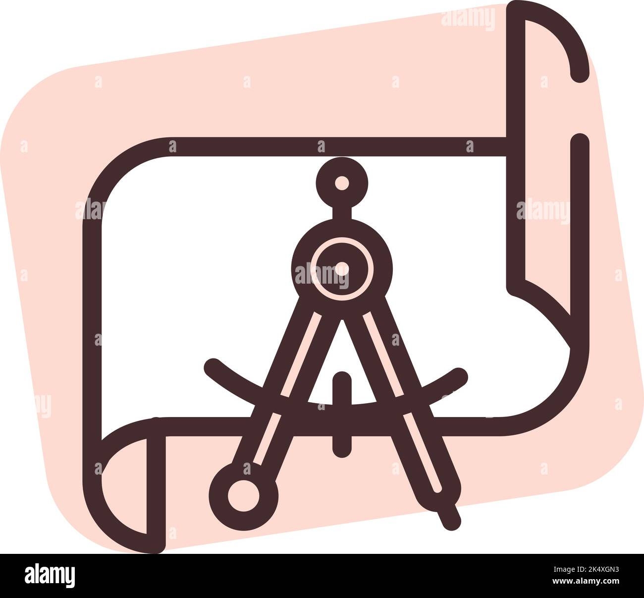 Architecture compass, illustration, vector on a white background Stock ...