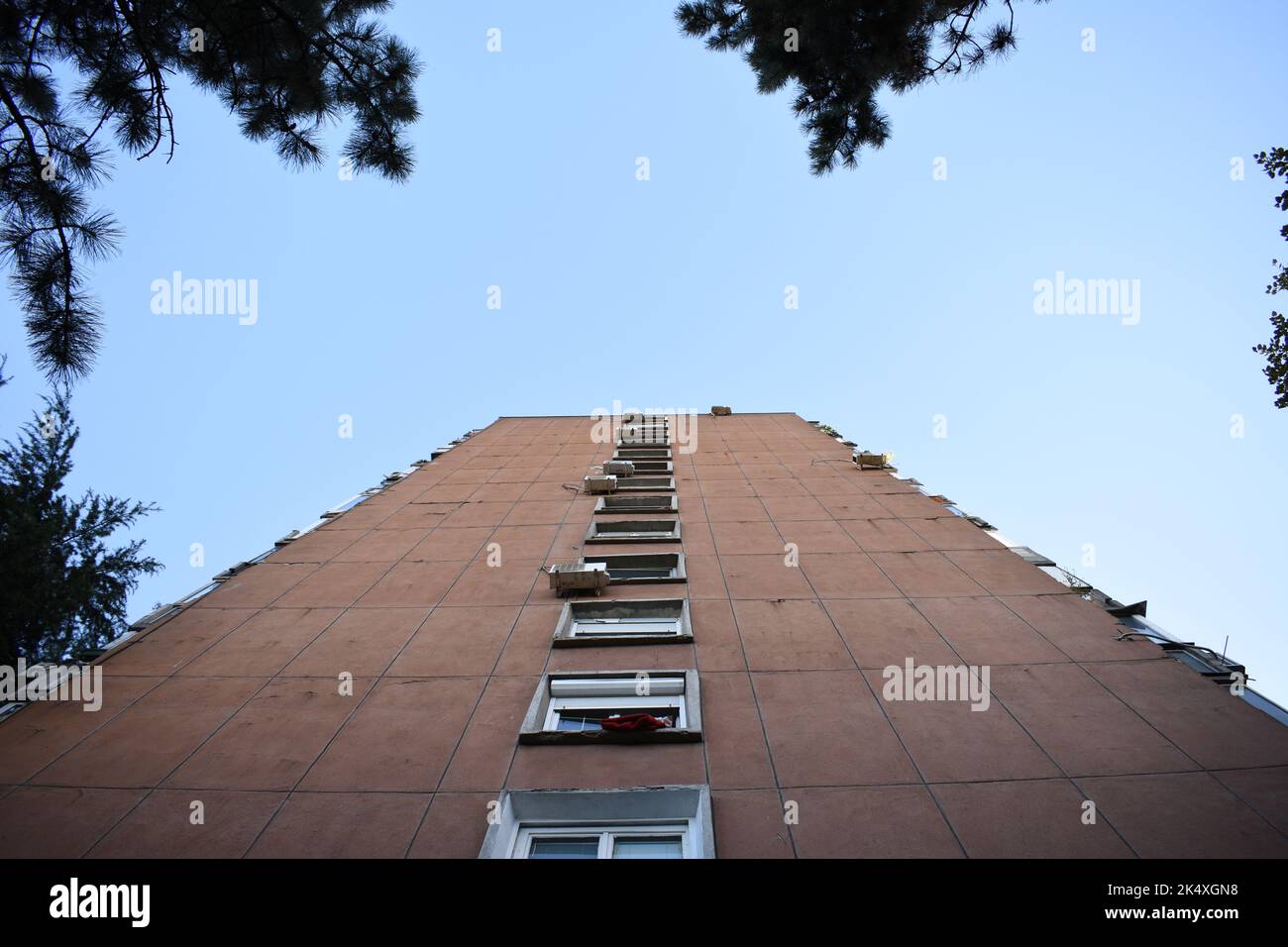 building frog perspective, communist socialist architecture Stock Photo ...