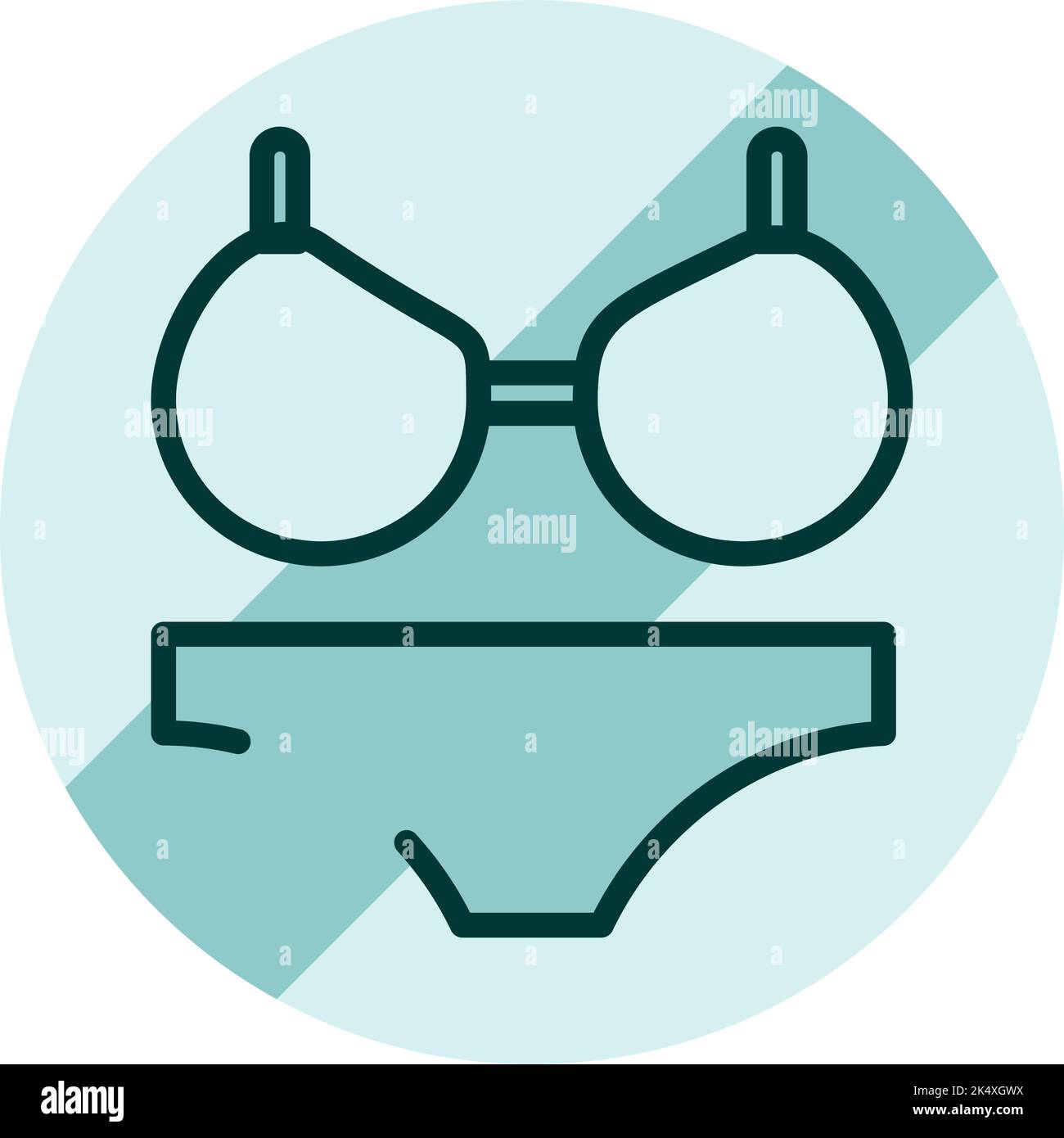 Warning sign no swim suits, illustration, vector on a white background ...