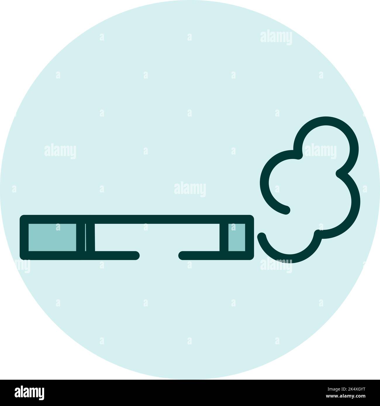 Warning sign smoking area, illustration, vector on a white background ...