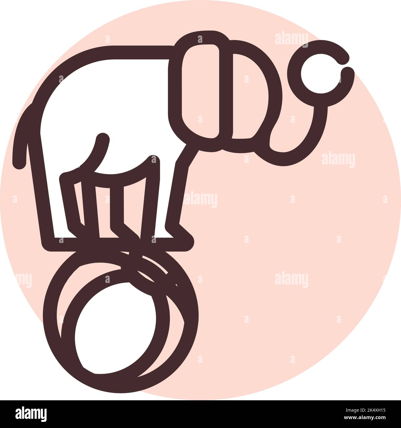 Circus elephant show, illustration, vector on a white background Stock ...