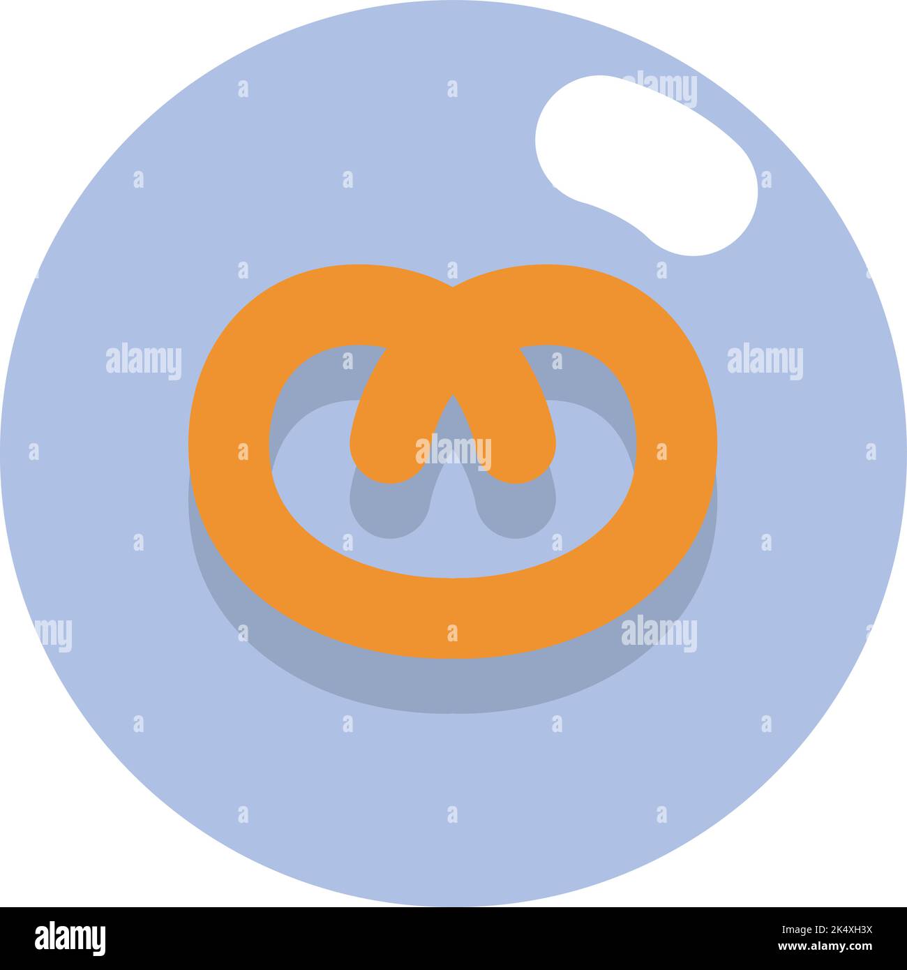 Pretzel pastry on cake Stock Vector Images - Alamy