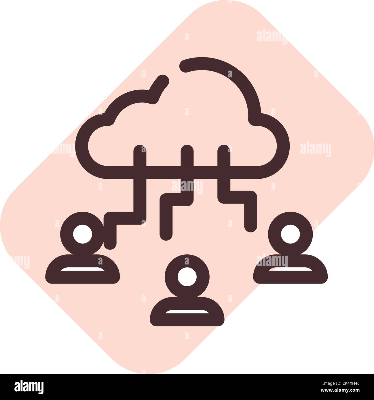 Computer team, illustration, vector on a white background Stock Vector ...