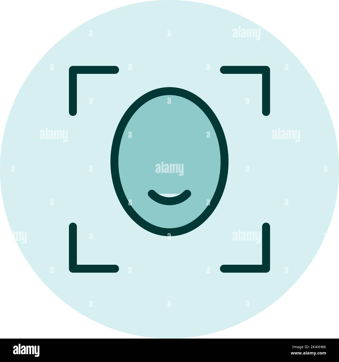 Face ID icon, illustration, vector on a white background Stock Vector ...