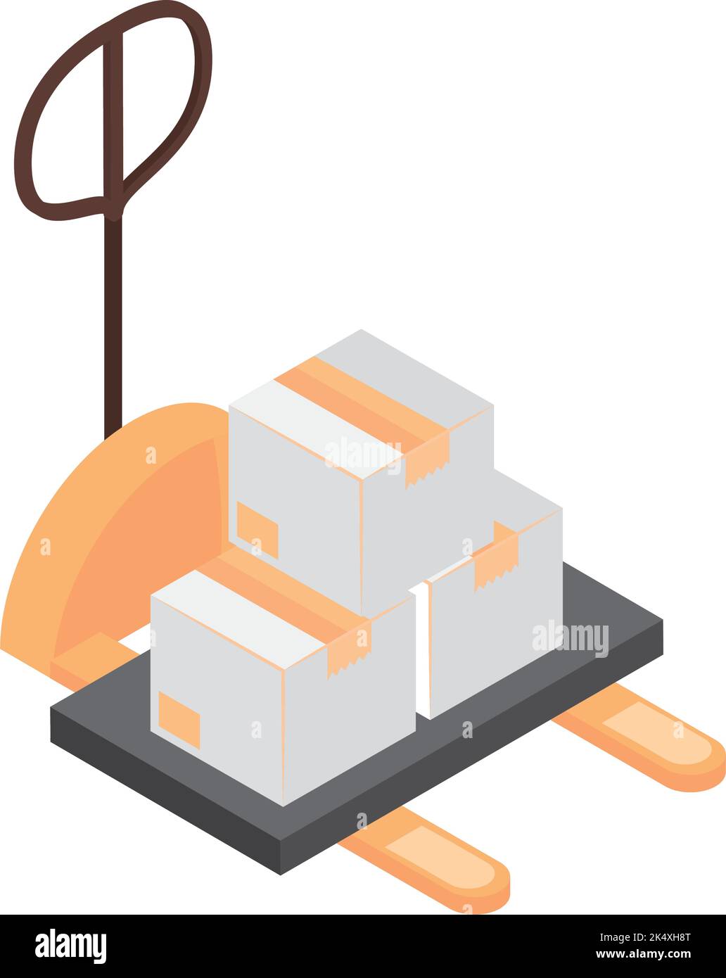 isometric trolley with boxes Stock Vector Image & Art - Alamy