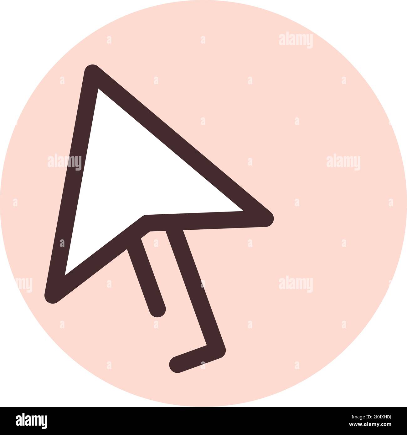 Computer cursor, illustration, vector on a white background Stock ...