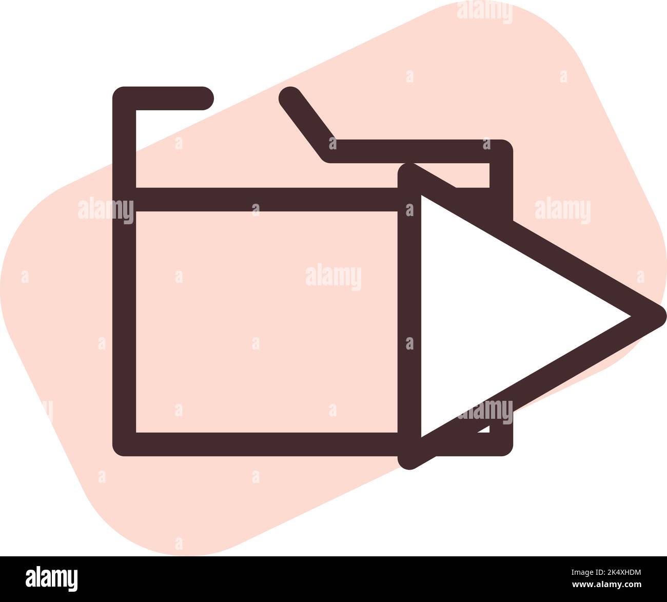 Computer folder, illustration, vector on a white background Stock ...