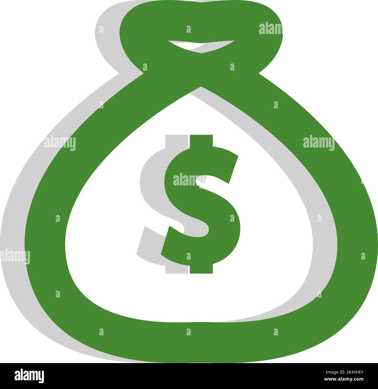 Banking money bag, illustration, vector on a white background Stock ...