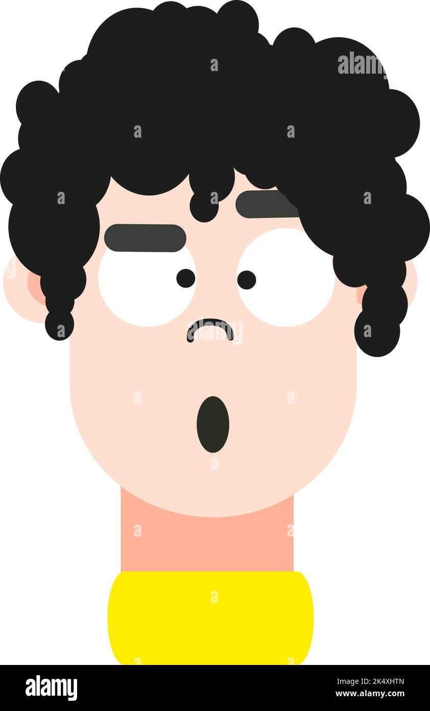 Crazy boy, illustration, vector on a white background Stock Vector ...