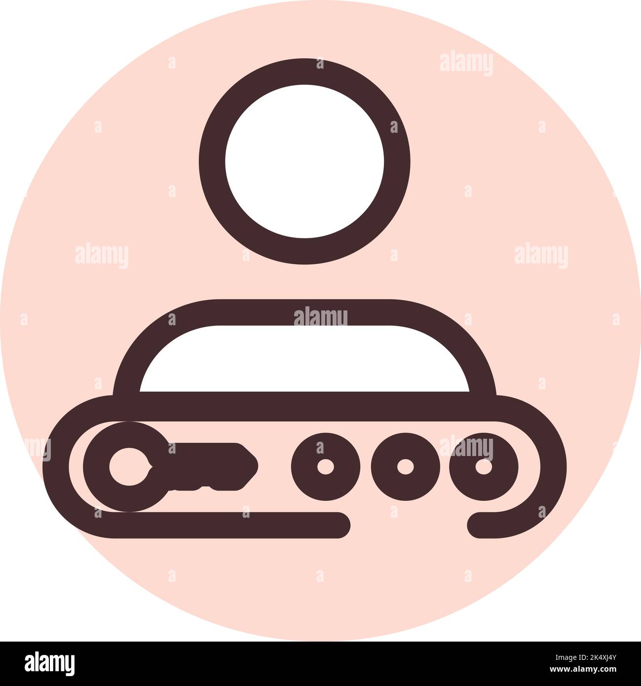 Computer keyword unlock, illustration, vector on a white background ...