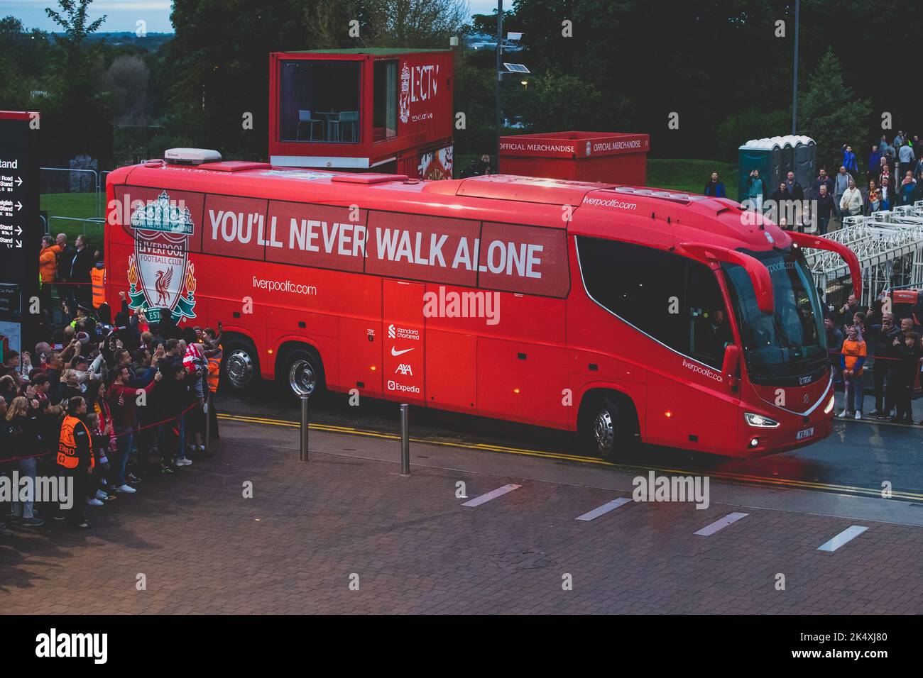 Rangers team bus arrives hi-res stock photography and images - Alamy