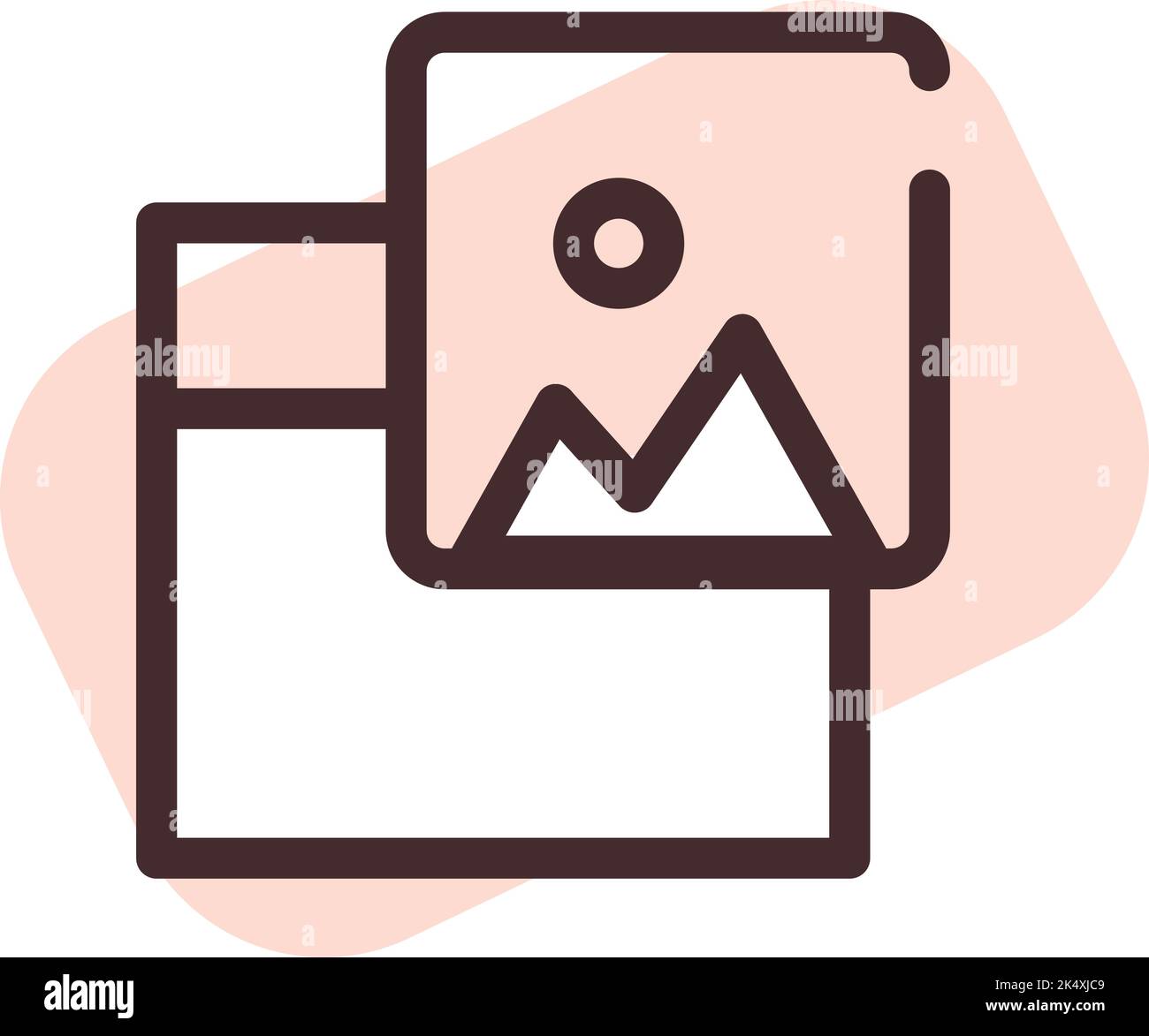 Computer photo folder, illustration, vector on a white background Stock ...