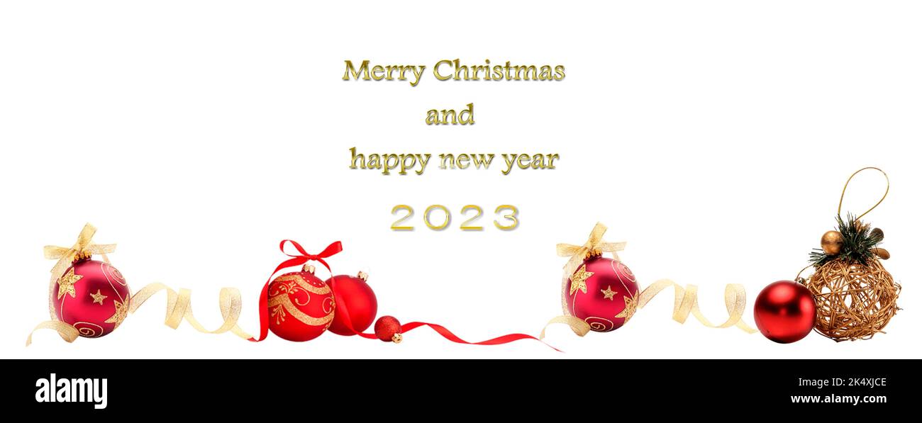 Blue merry christmas and happy new year 2023 Cut Out Stock Images ...