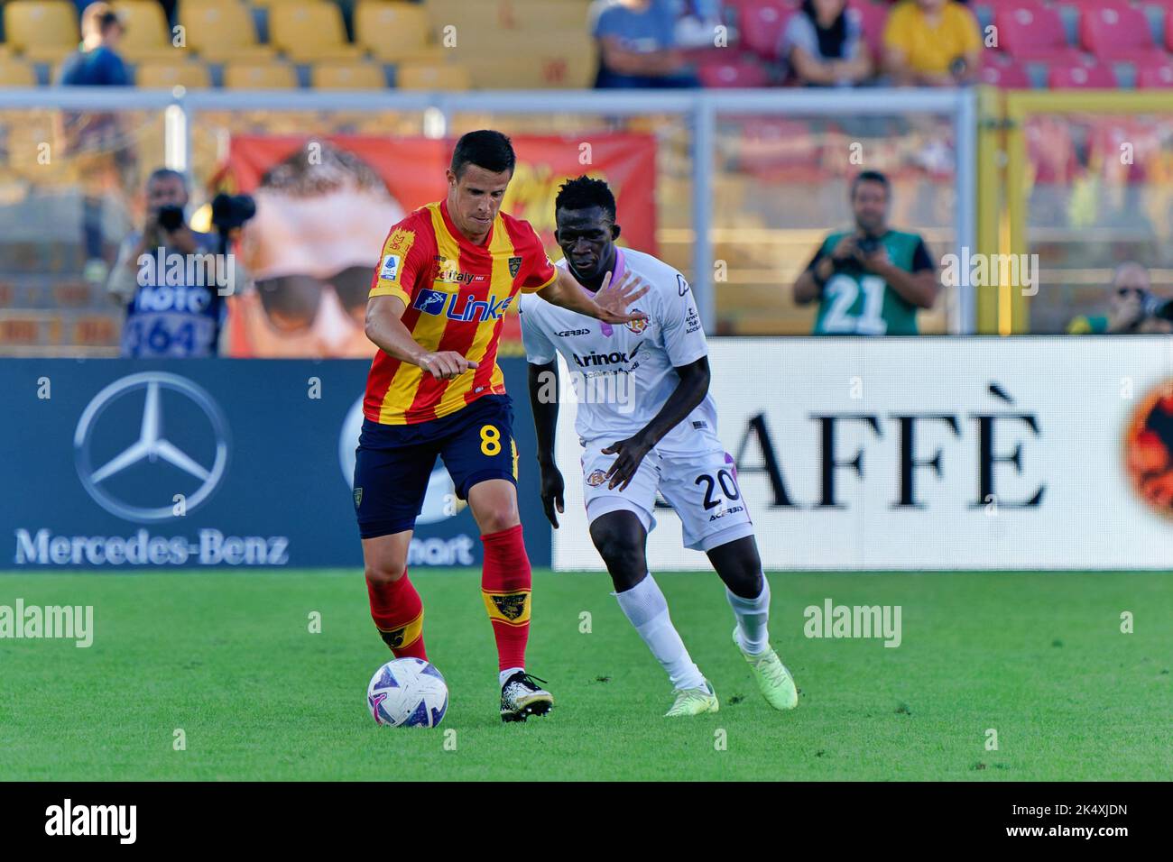 Kristijan Bistrovic (US Lecce) and Afena Gyan Felix (US Cremonese ...