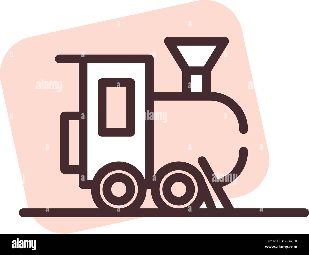 Circus train, illustration, vector on a white background Stock Vector ...