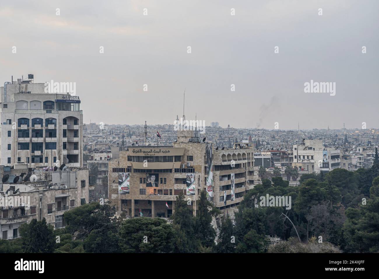 View of houses in the city of Aleppo, in Syria Stock Photo - Alamy