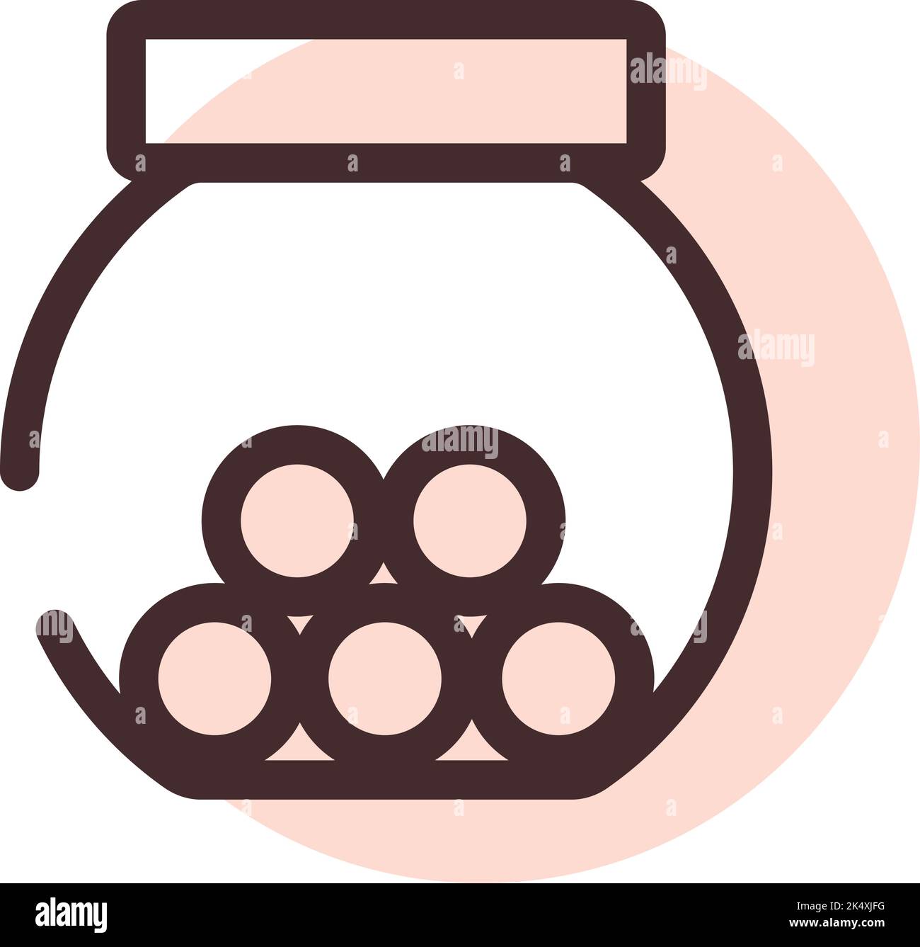 Chocolate jar, illustration, vector on a white background Stock Vector ...