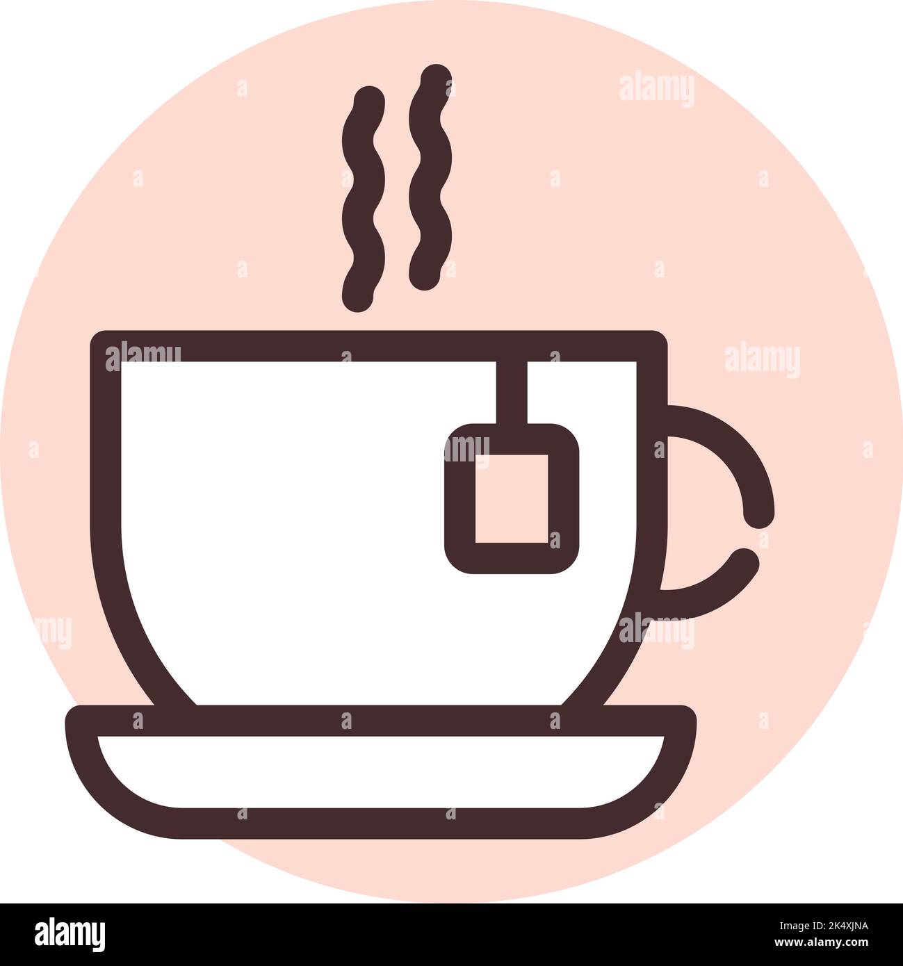 Hot cup of tea, illustration, vector on a white background Stock Vector ...
