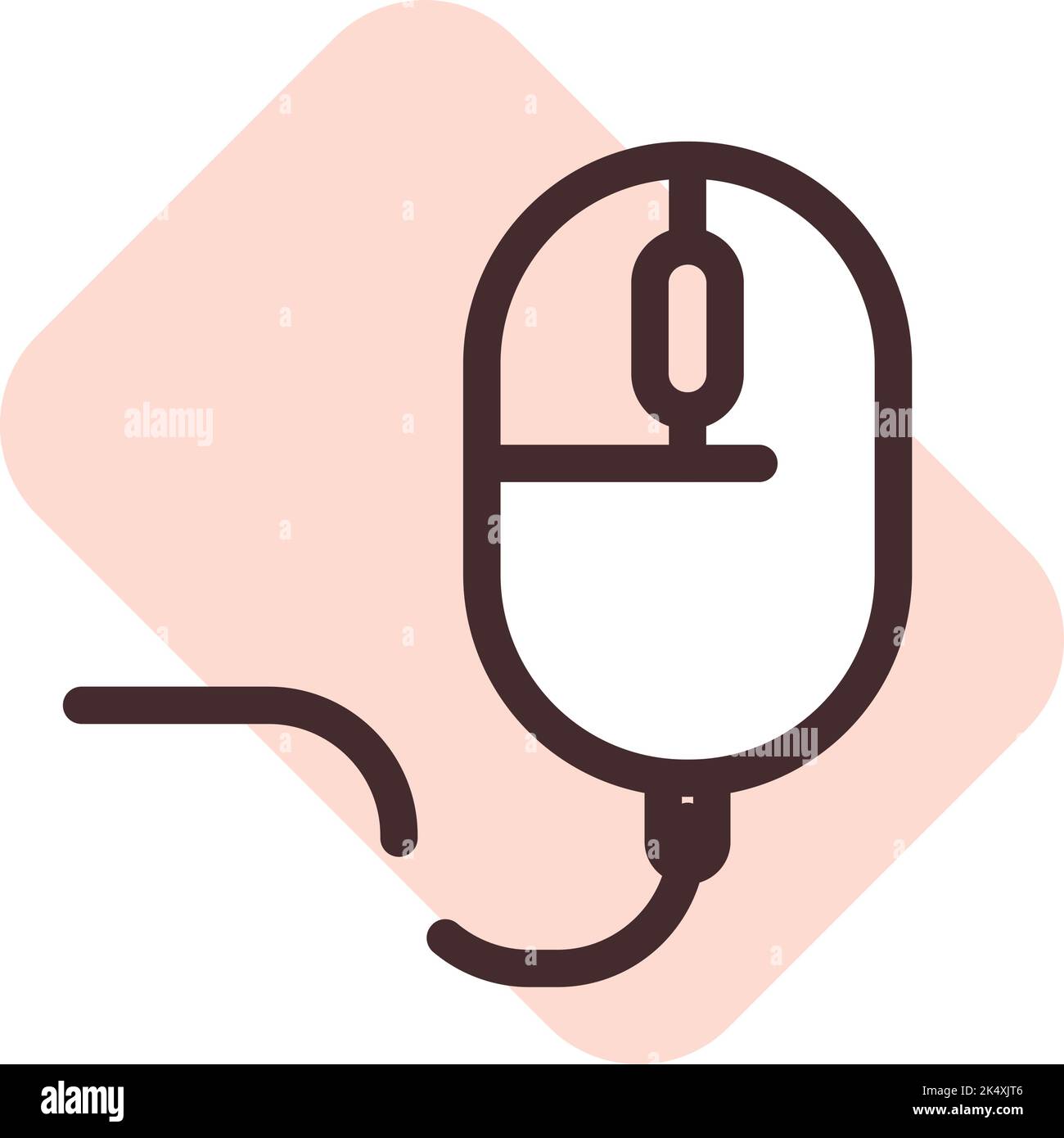 Computer mouse, illustration, vector on a white background Stock Vector ...