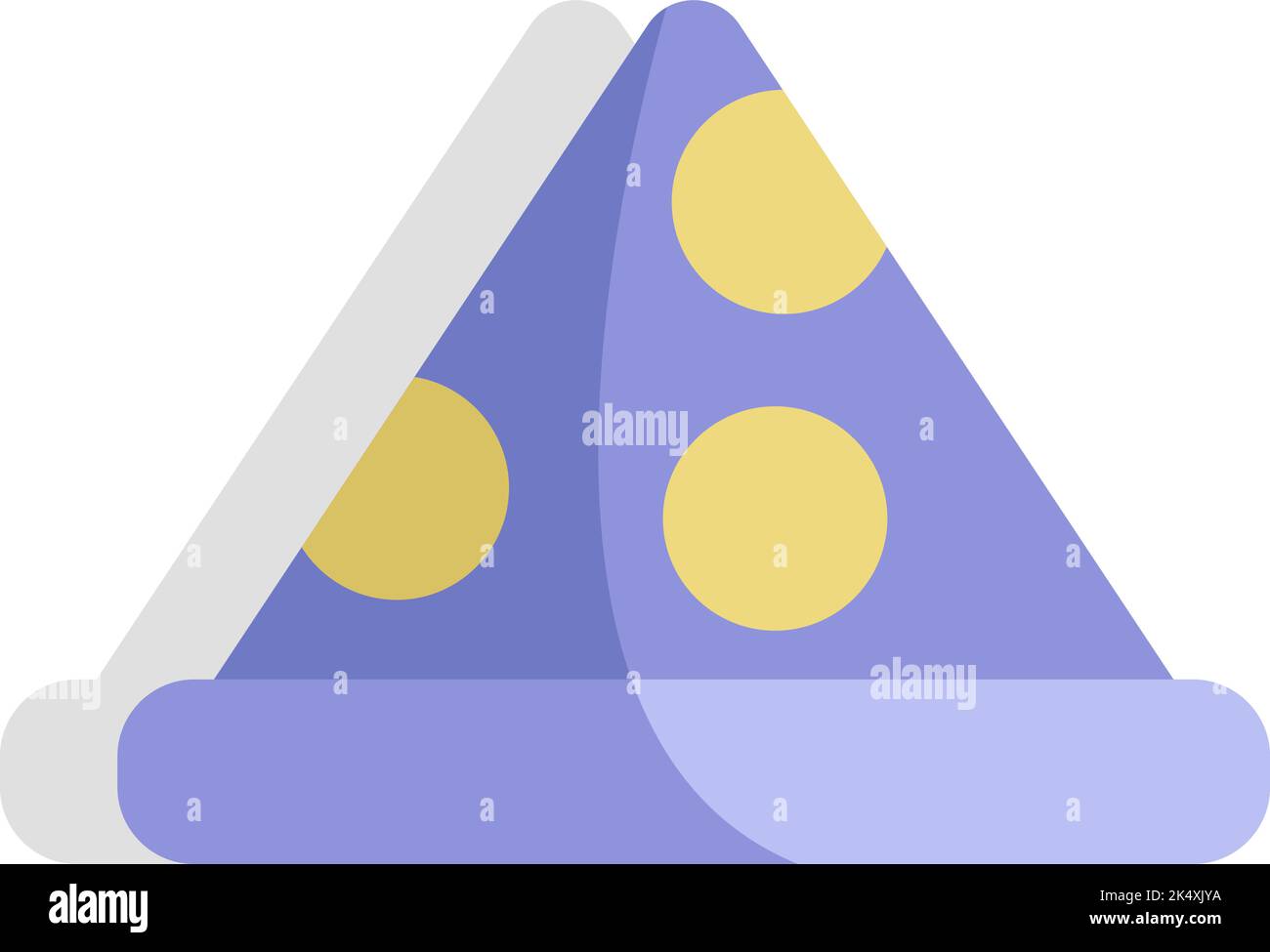 Pizza cut, illustration, vector on a white background Stock Vector ...