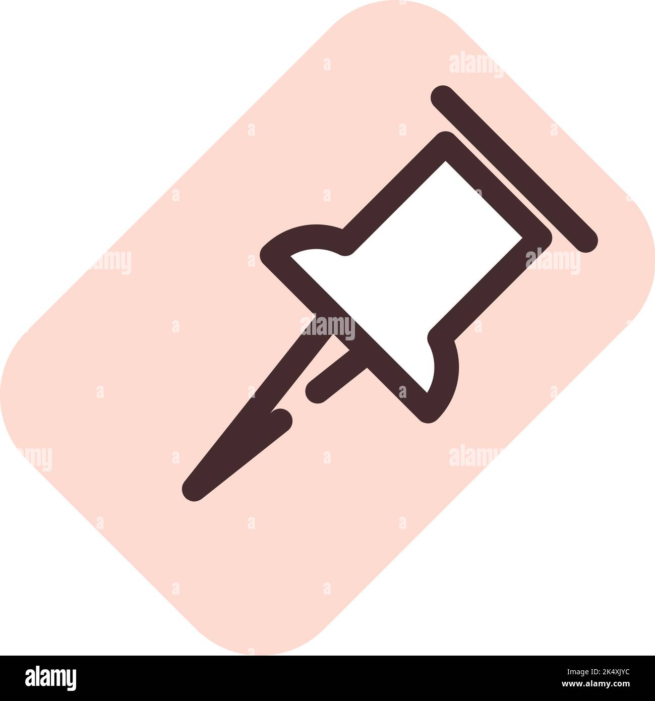 Computer pin, illustration, vector on a white background Stock Vector ...
