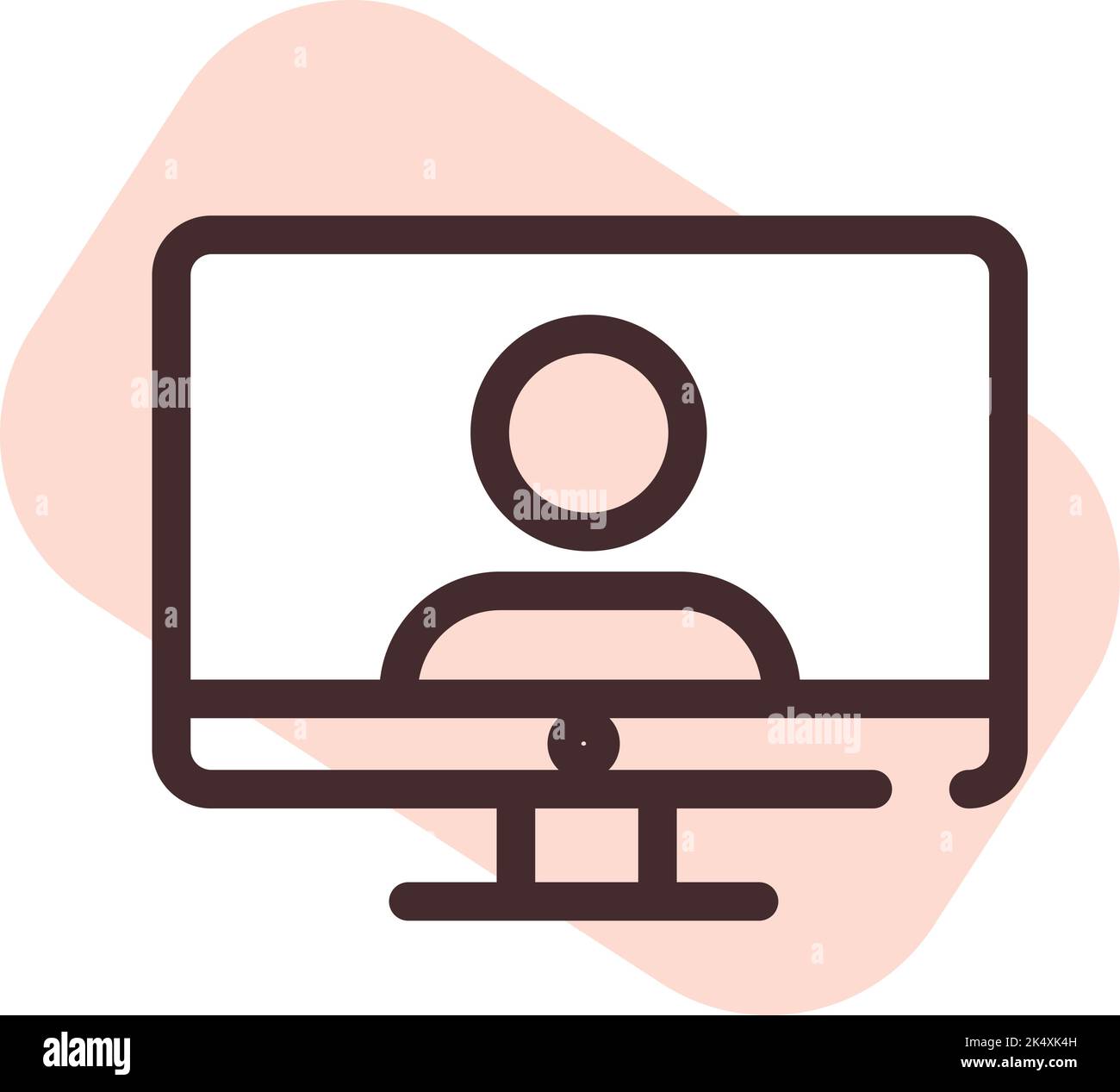 Computer account, illustration, vector on a white background Stock ...