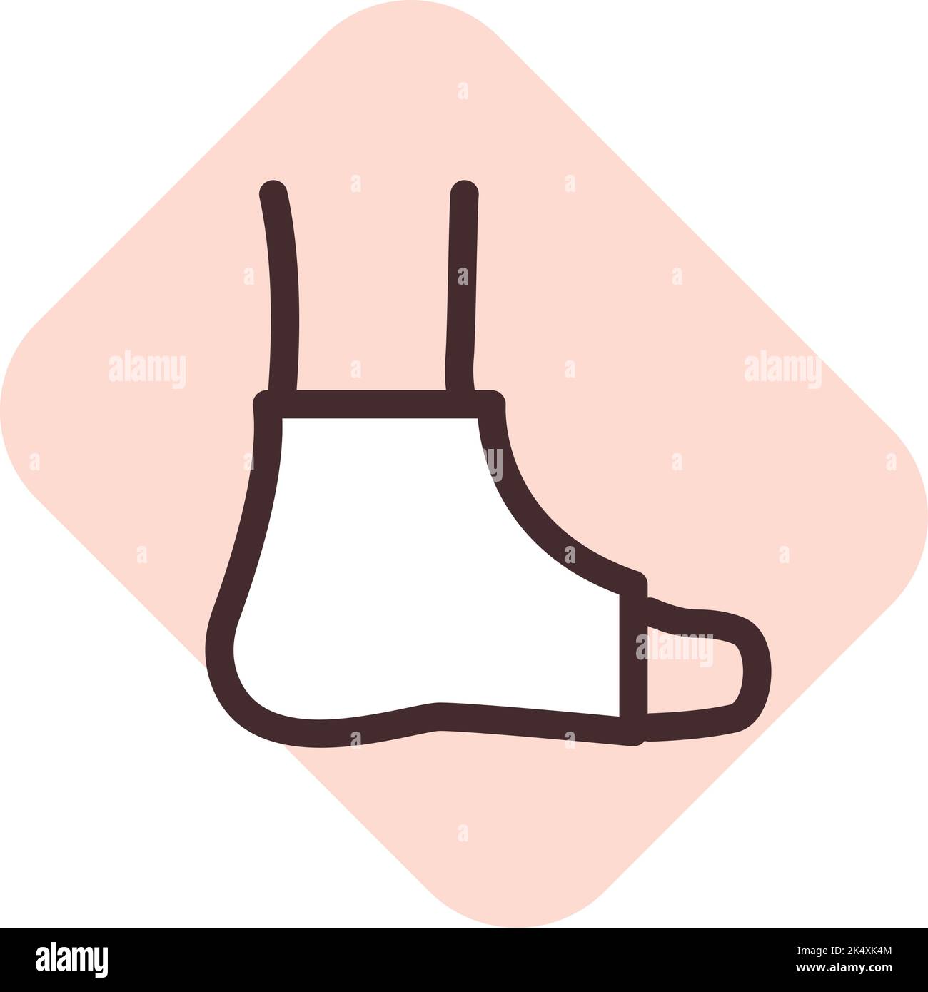 Leg disability, illustration, vector on a white background Stock Vector ...