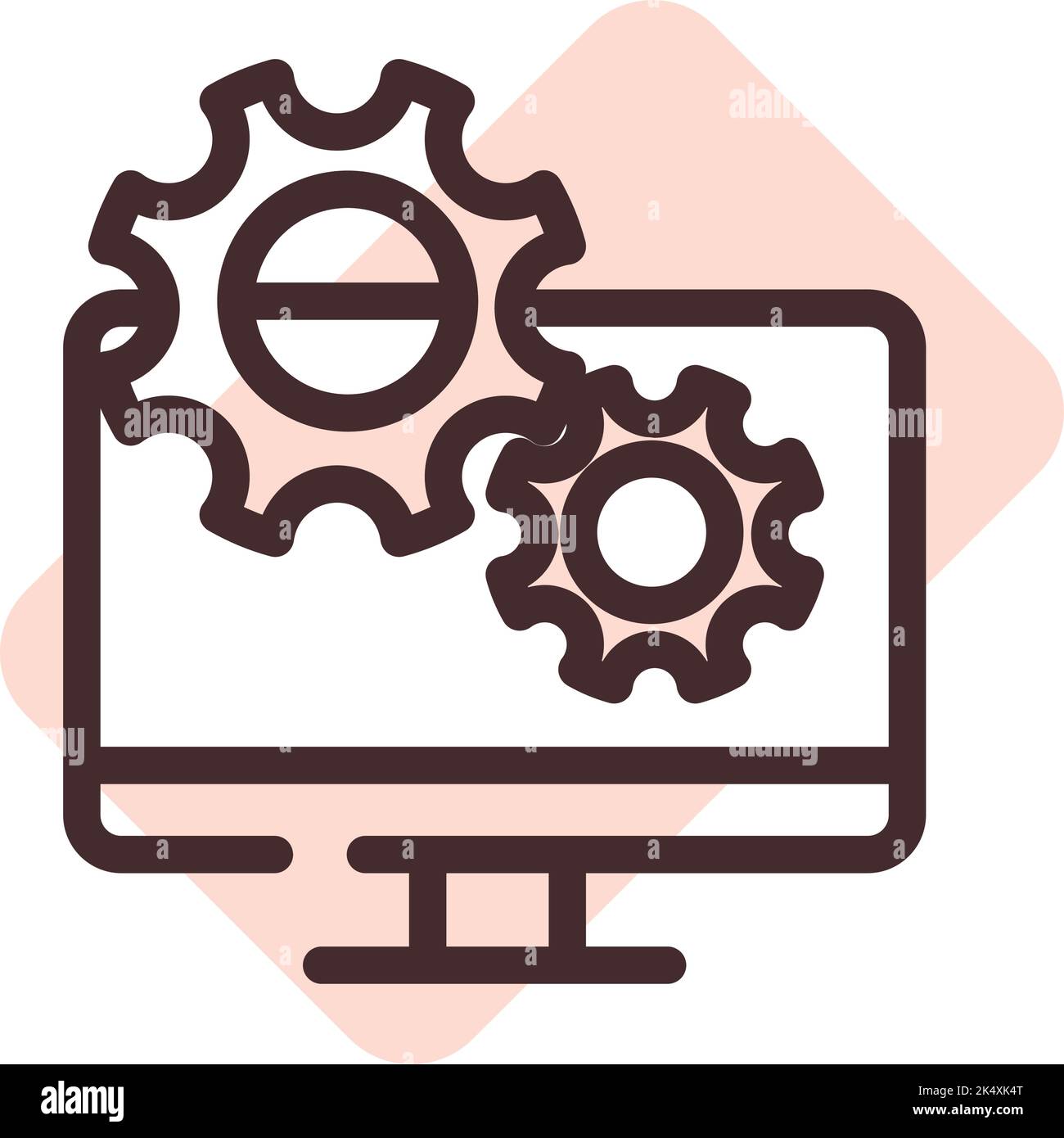 Computer optimization settings, illustration, vector on a white ...