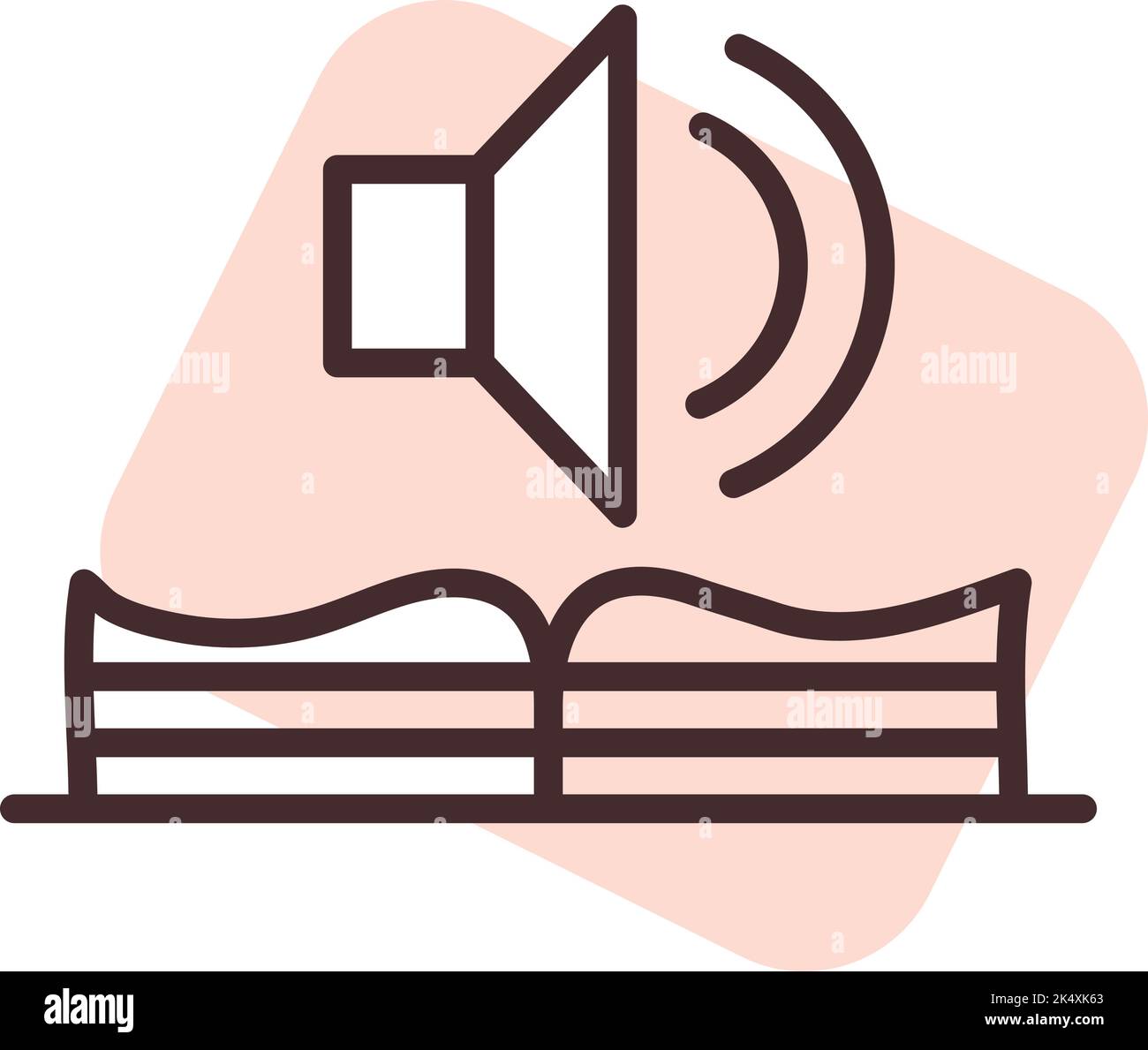 Disability audiobook guide, illustration, vector on a white background ...