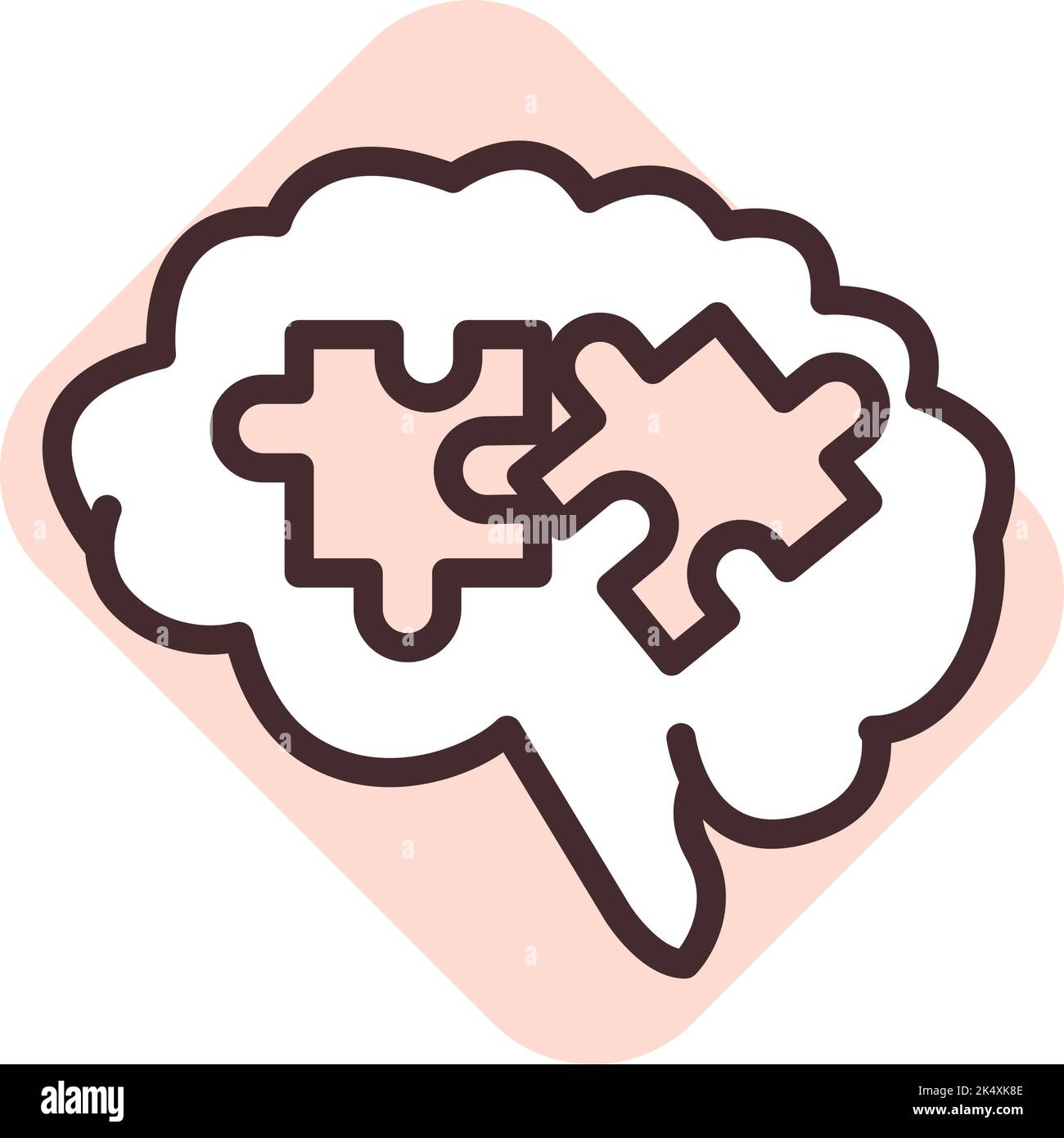 Brain mental disorder, illustration, vector on a white background Stock ...
