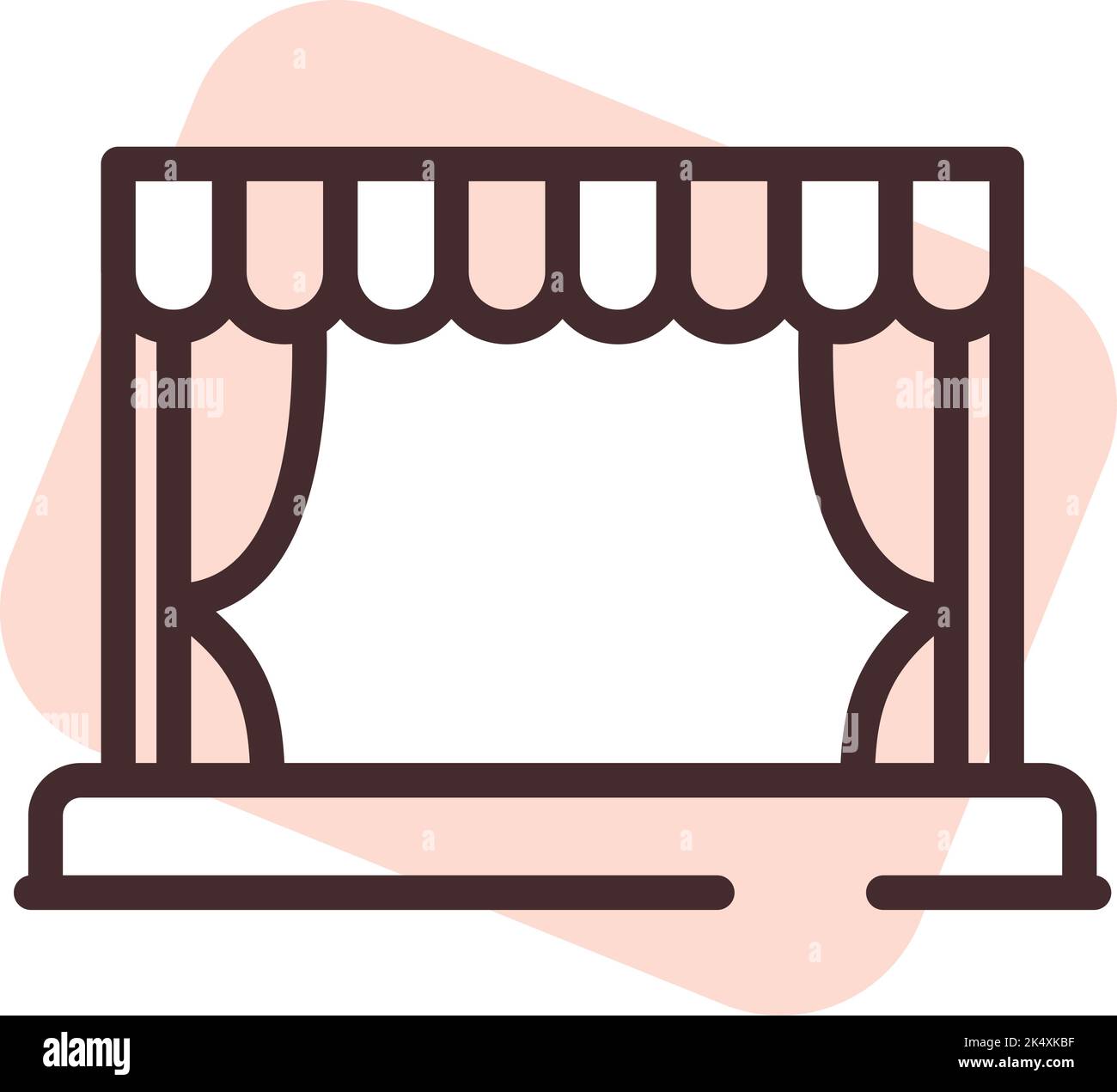 Circus stage, illustration, vector on a white background Stock Vector ...
