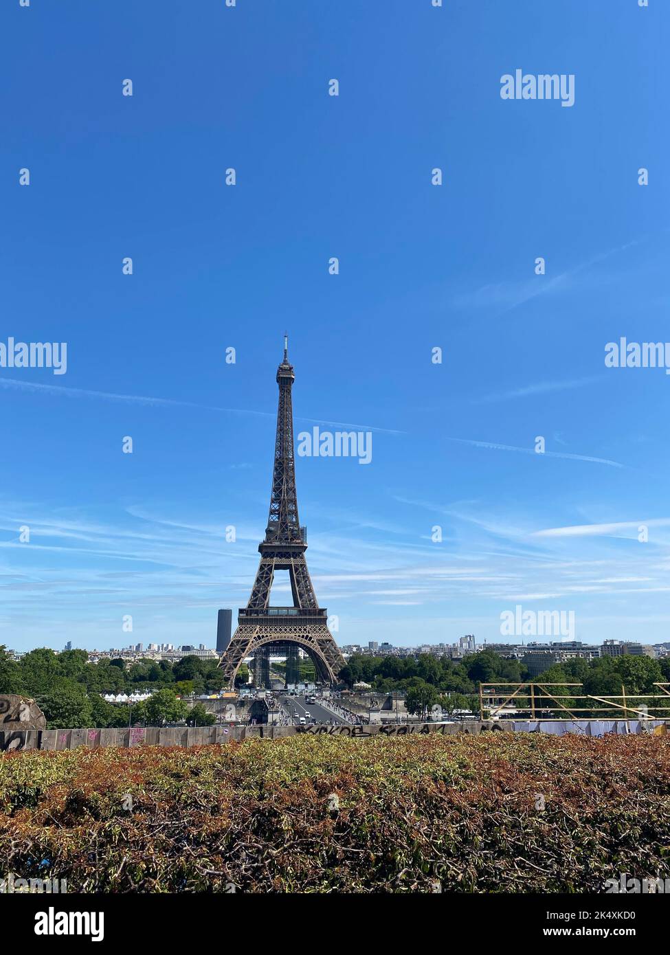 A vertical shot of the Eiffel Tower in Paris, France Stock Photo - Alamy