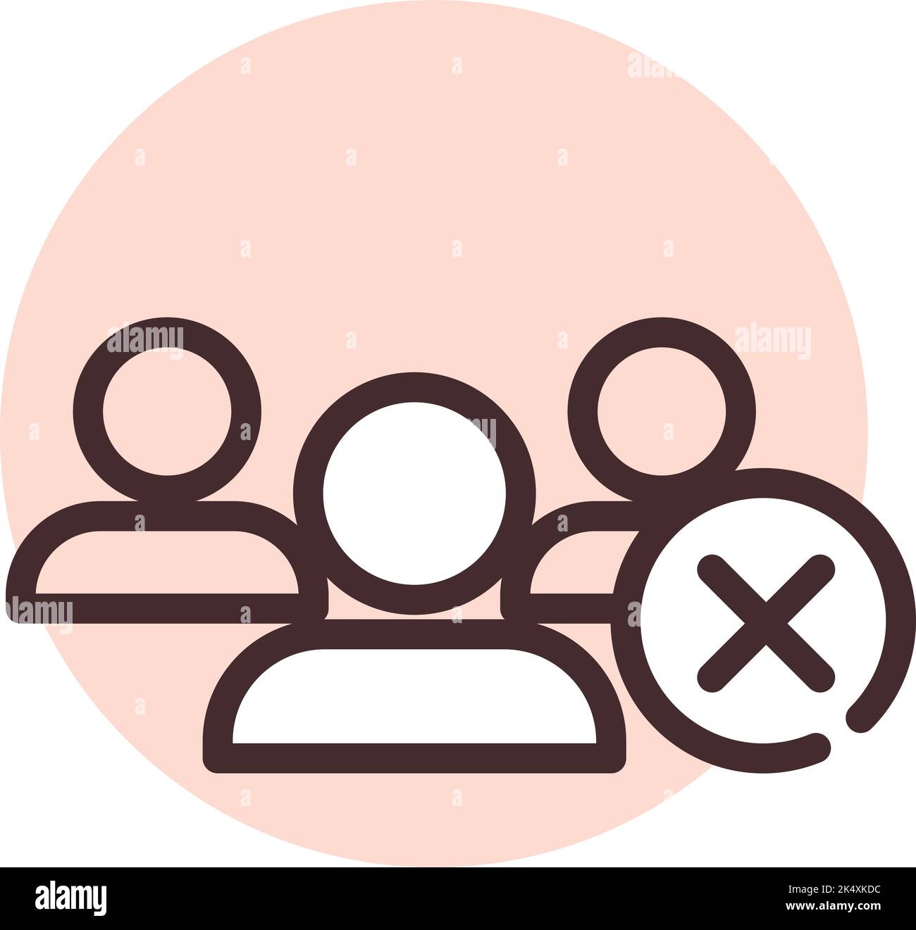 App leave group, illustration, vector on a white background Stock ...