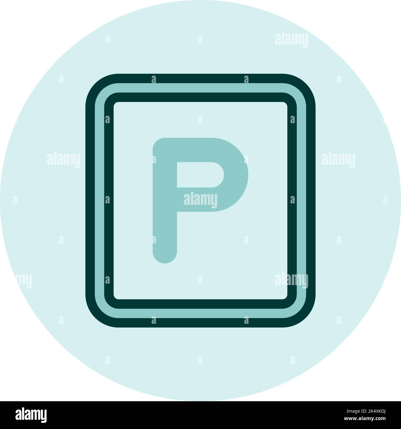 Parking icon green vector Cut Out Stock Images & Pictures - Alamy