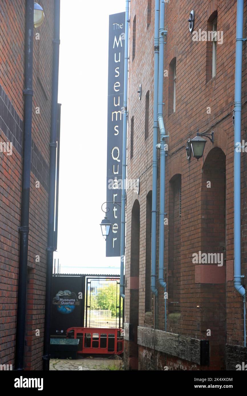 Museums Quarter sign in the old town of Hull, UK Stock Photo - Alamy