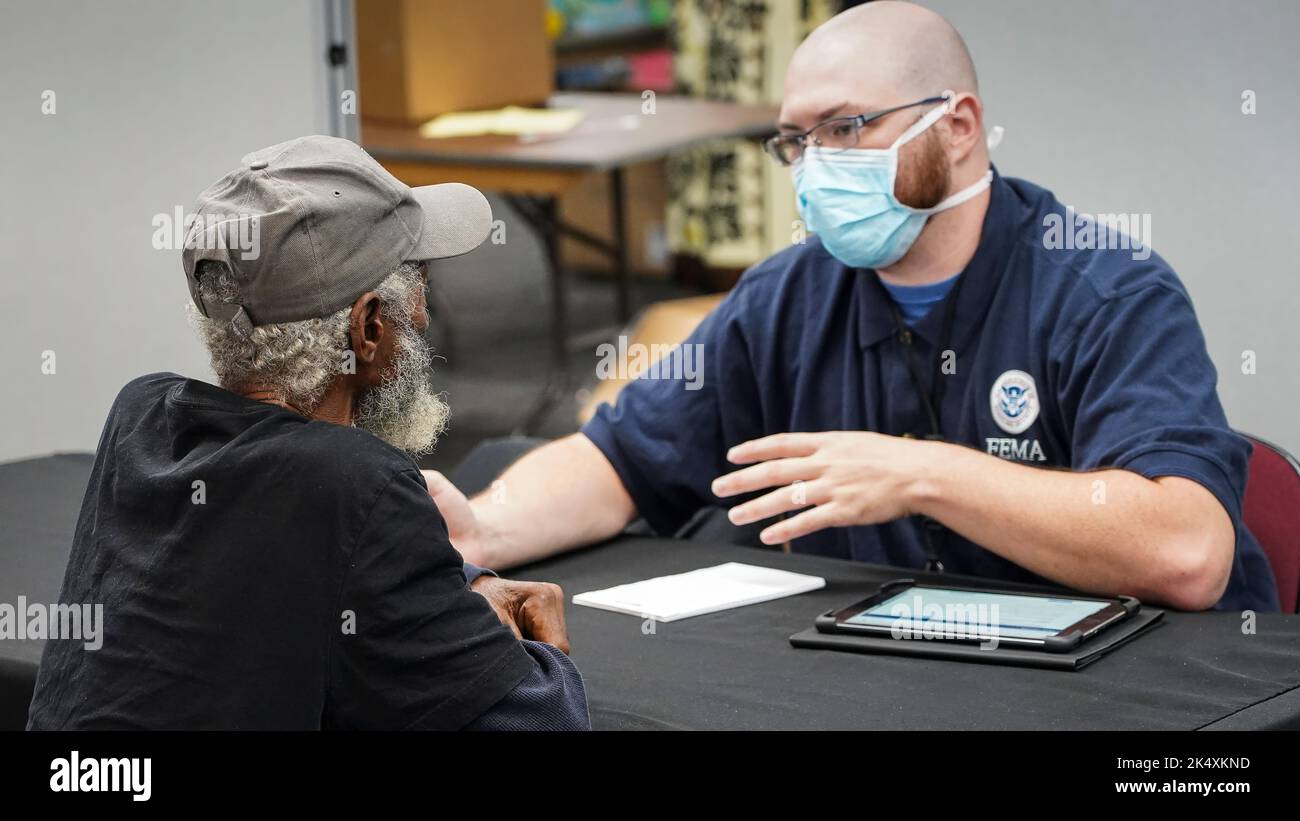 Kissimmee, FL, (Oct. 2, 2022) - FEMA Disaster Survivor Assistant helps ...