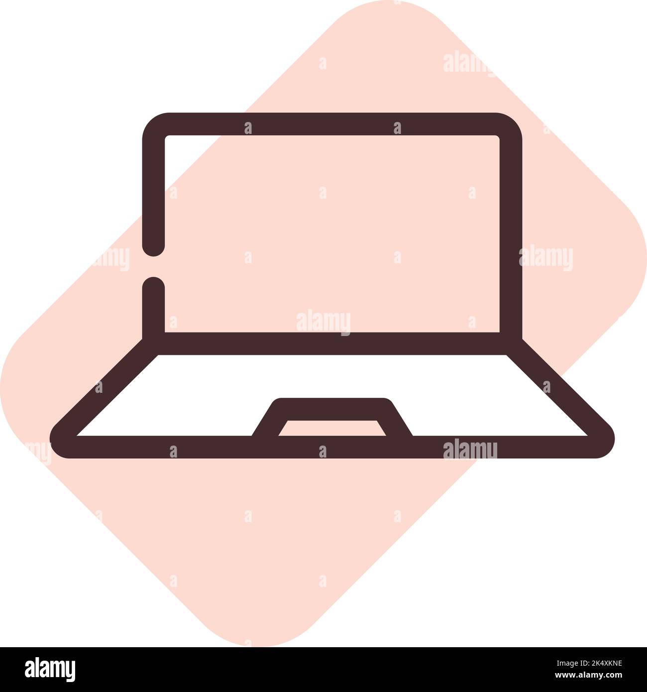 Computer laptop, illustration, vector on a white background Stock ...