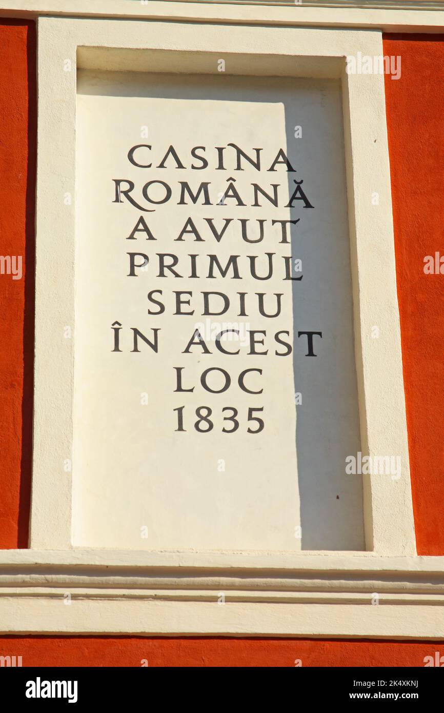 Plaque on Filstich-Plecker House, once meeting place for the Casina ...