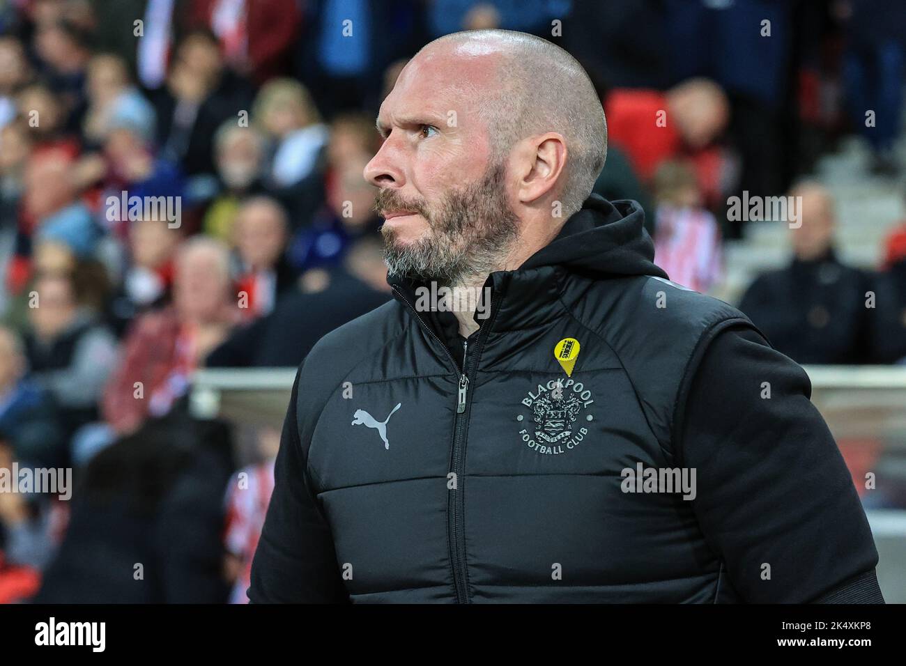 Michael Appleton manager of Blackpool during the Sky Bet Championship ...