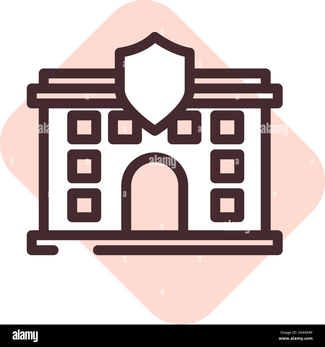 Police station law, illustration, vector on a white background Stock ...